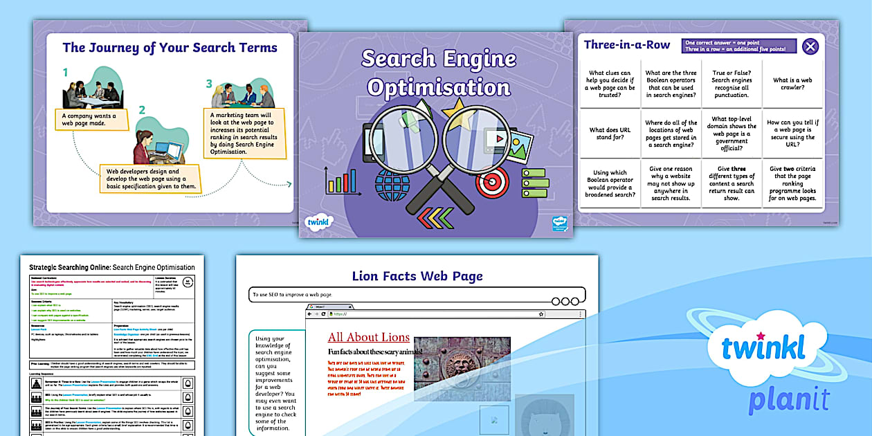 Computing: Strategic Searching Online: SEO Year 5 Lesson 6