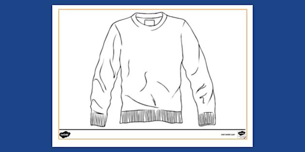 Top Jumper Colouring Sheet | Colouring Sheets - Twinkl