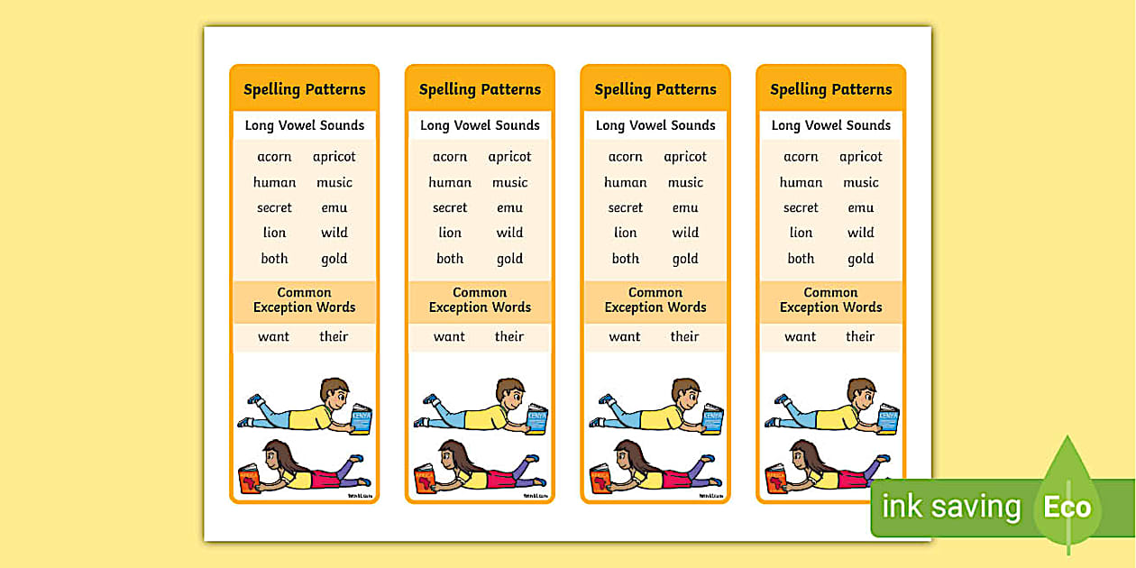 Level 5 Week 9 Spelling Bookmarks (teacher made) - Twinkl