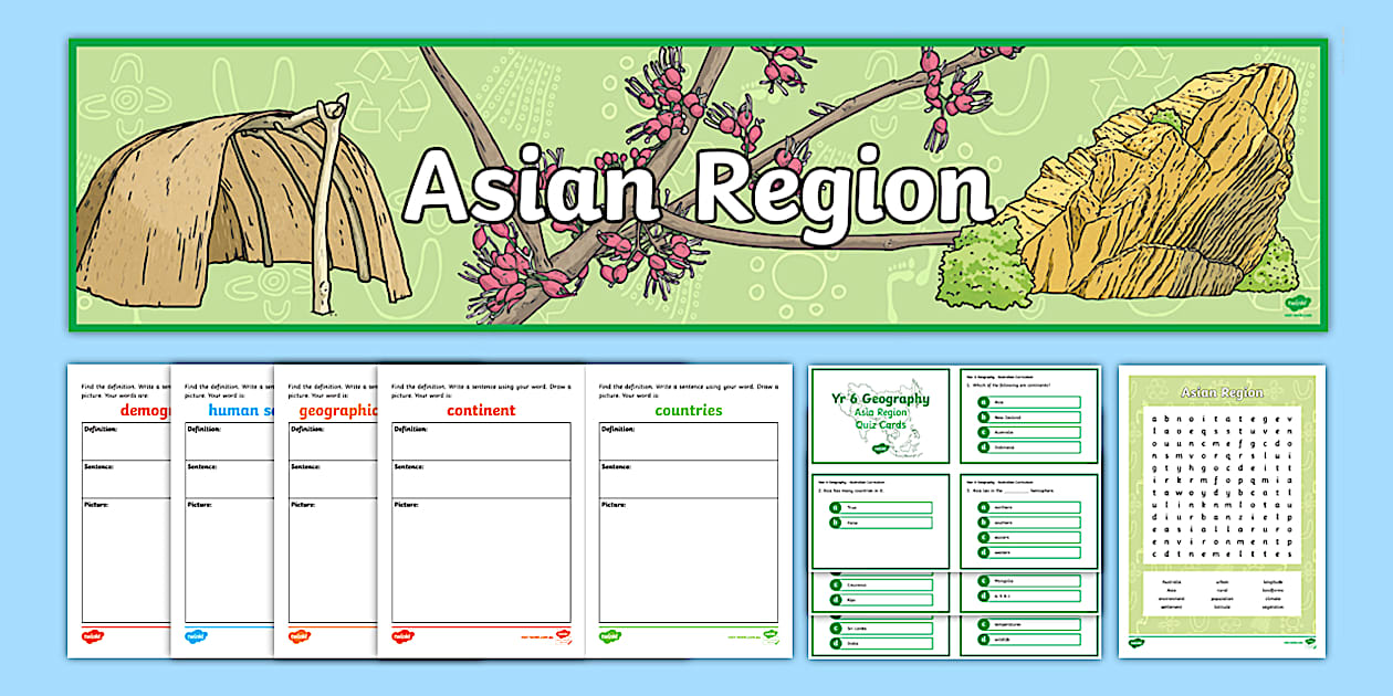 Asian Region Activity Pack (teacher made) - Twinkl