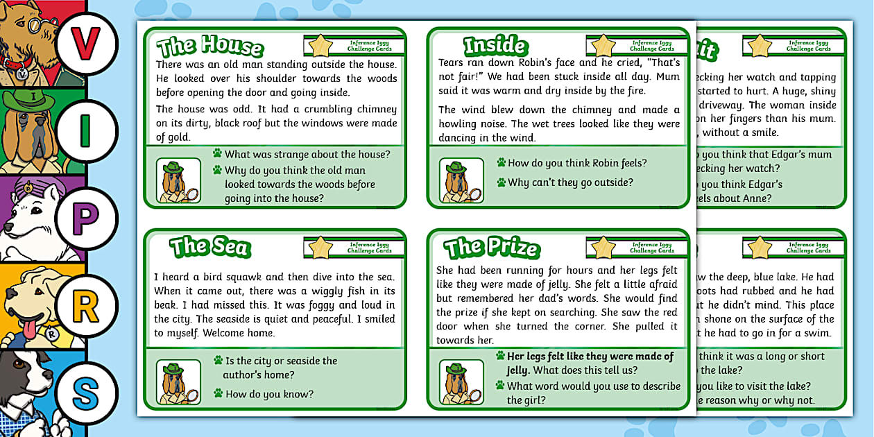 KS1 Inference Iggy Challenge Cards (teacher made) - Twinkl