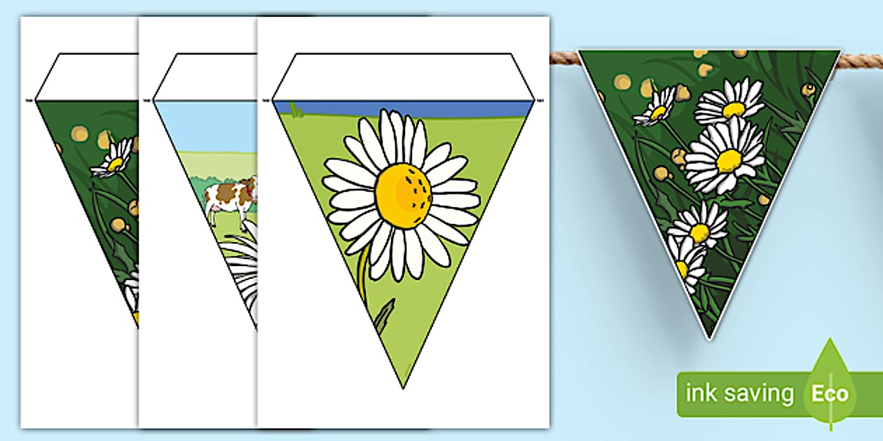 Daisy Flower Bunting – Twinkl Resources (teacher made)