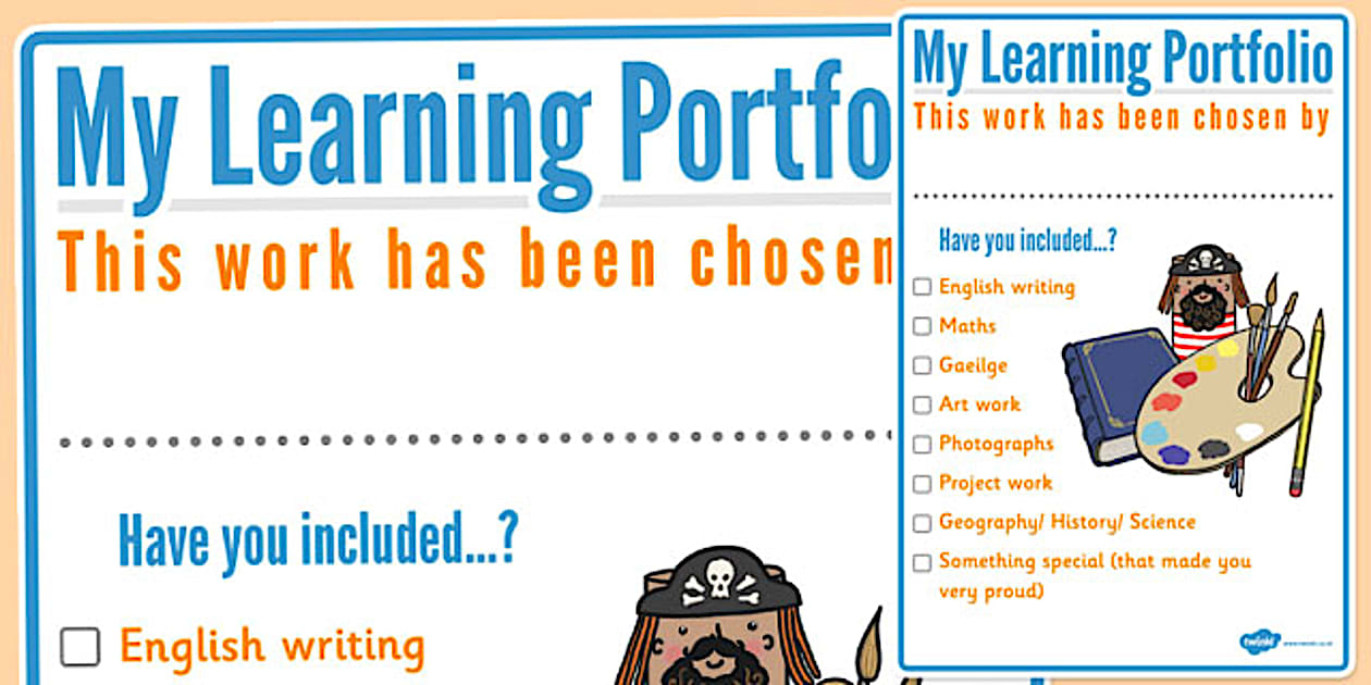 Black and White My Learning Portfolio Ireland ROI - Twinkl