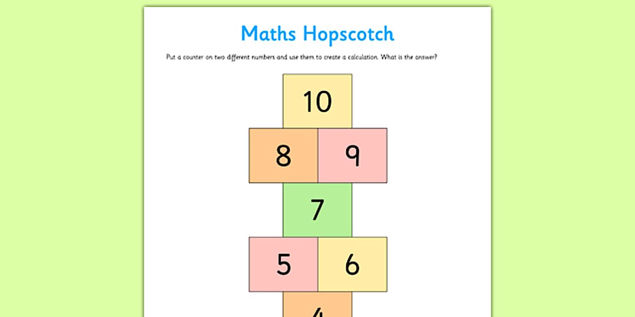 Editable Maths Hopscotch (teacher made) - Twinkl