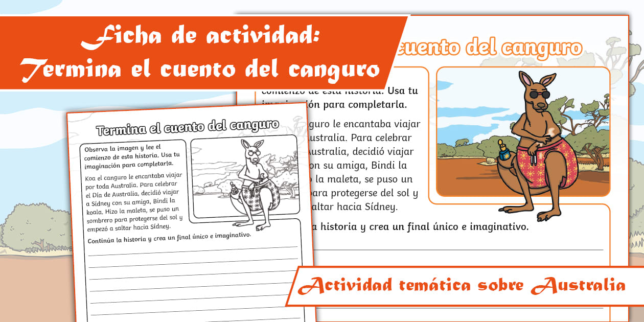 Ficha de actividad: Termina el cuento del canguro