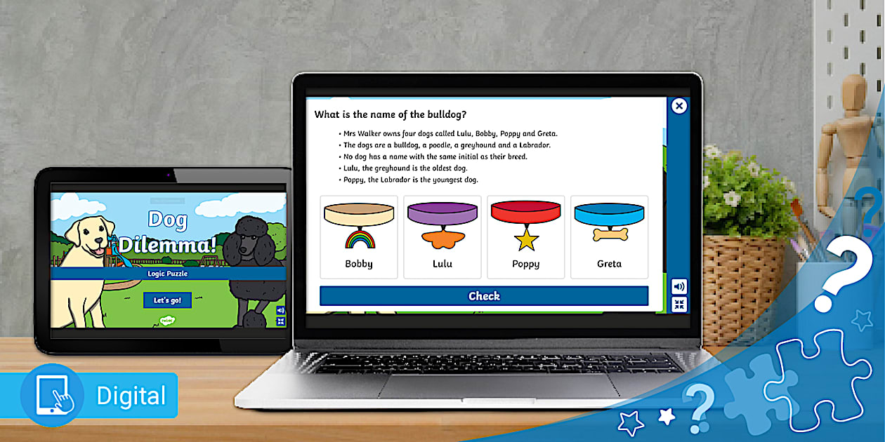 Dog Dilemma Logic Puzzle - Twinkl Puzzled - Kids Puzzles