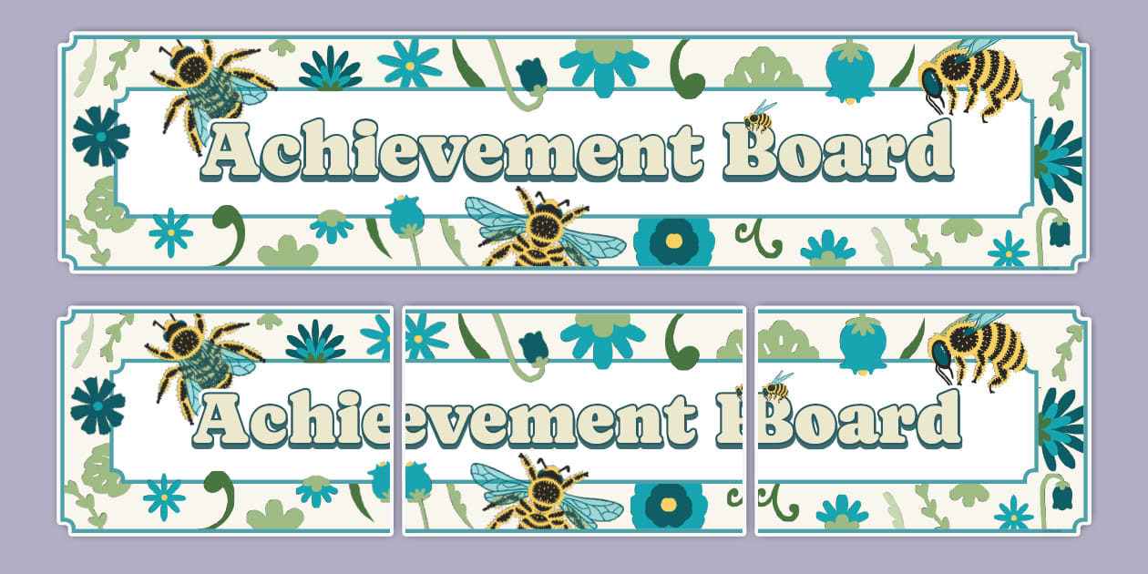 Bee-Themed Achievement Board Display Banner (teacher made)