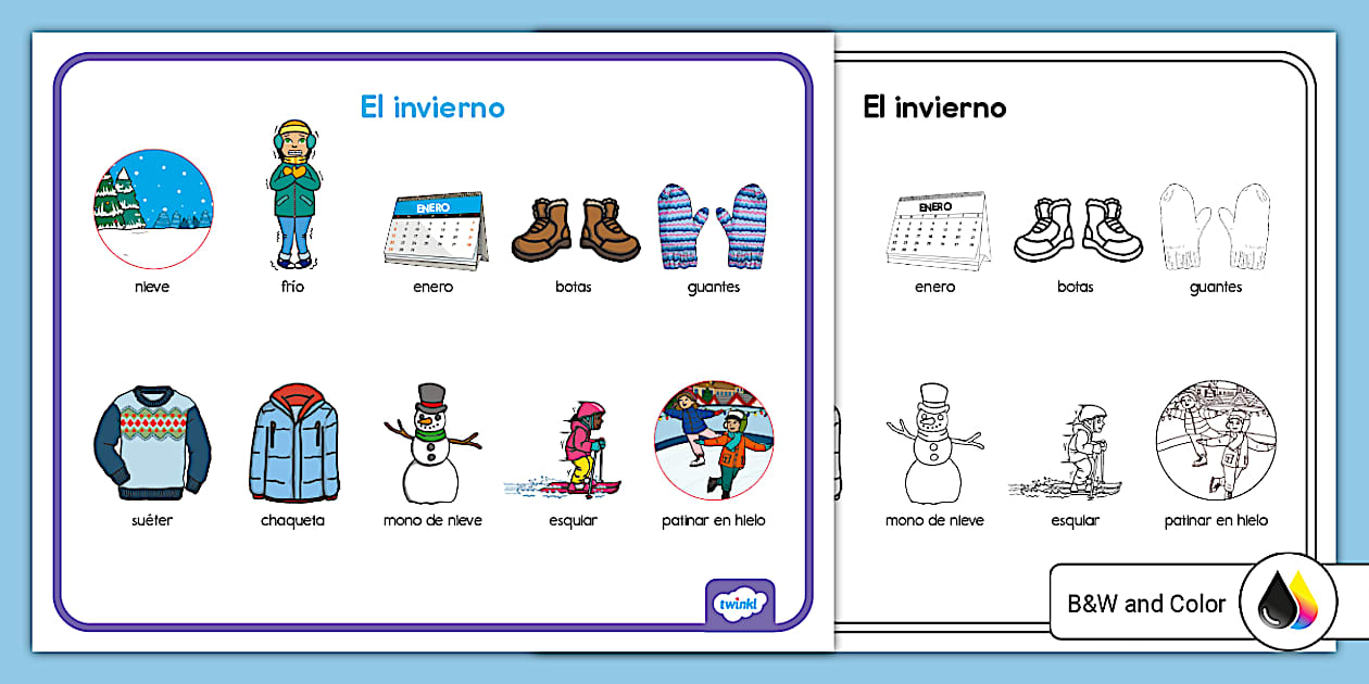 Tapete de palabras: El invierno (Teacher-Made) - Twinkl