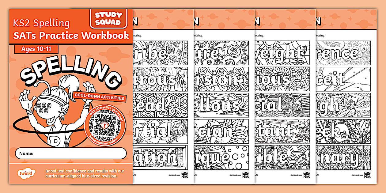 KS2 Study Squad KS2 SATs Spelling Cool-Down Activity Pack