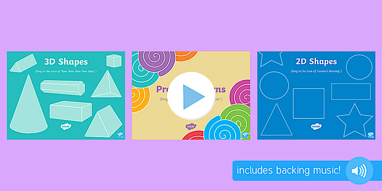 Shape, Measure and Patterns Songs and Rhymes PowerPoints Pack