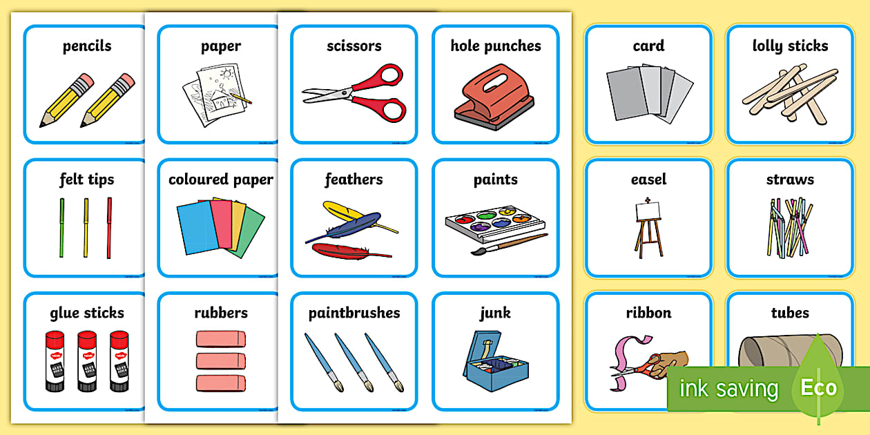 Editable Blue Creative Area Square Peg Labels - Twinkl