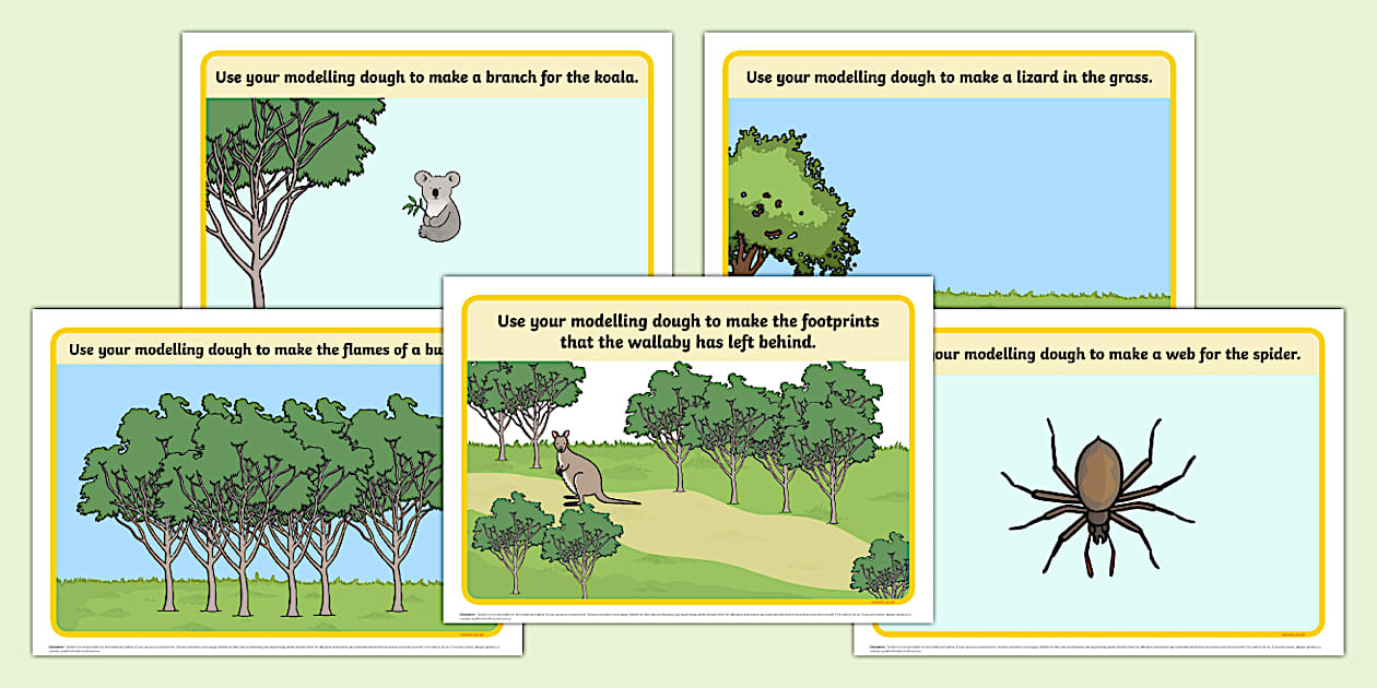 Bush Habitat Modelling Dough Mats (Hecho por educadores)