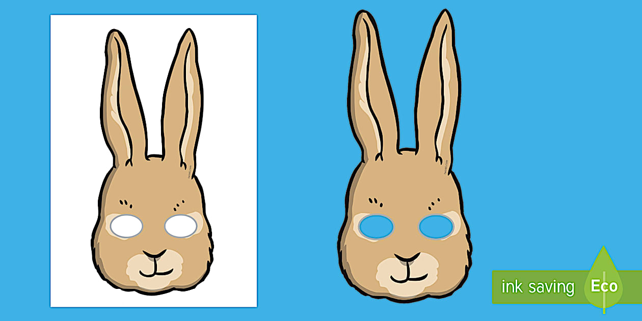 Rabbit Role Play Masks - rabbit, peter rabbit, role play, play, acting,