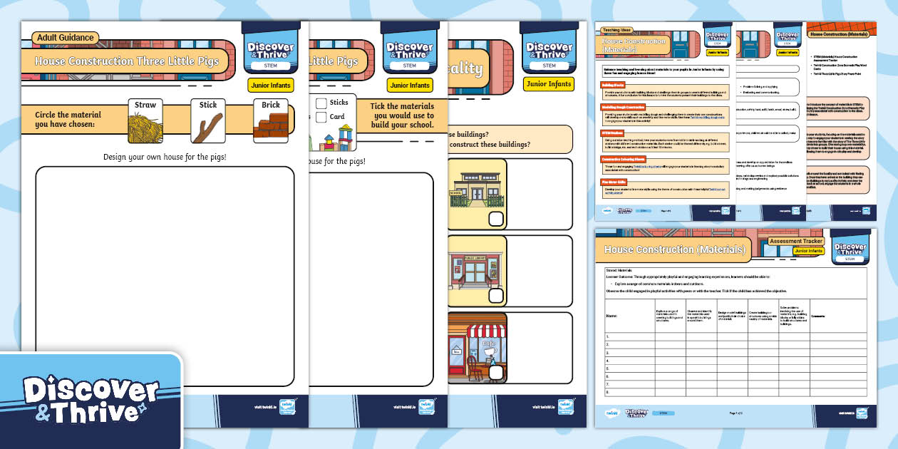 STEM (Materials) House Construction Pack (Junior Infants)