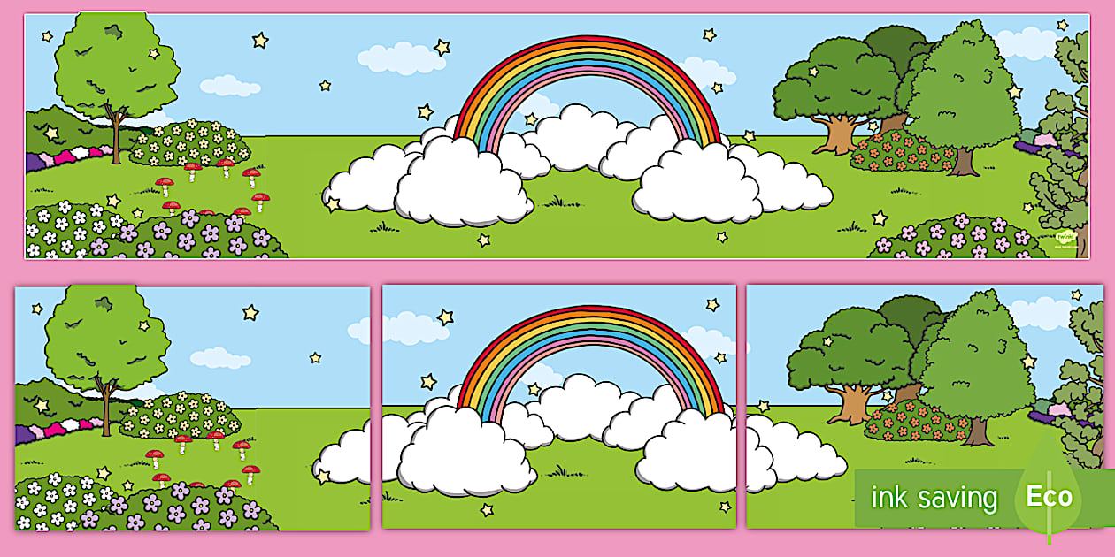 Unicorn Small World Background (teacher made) - Twinkl