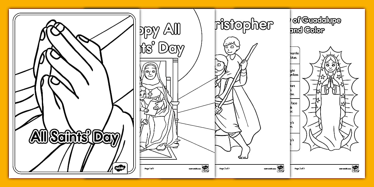 All Saints' Day Activity Booklet for Young Children - Twinkl