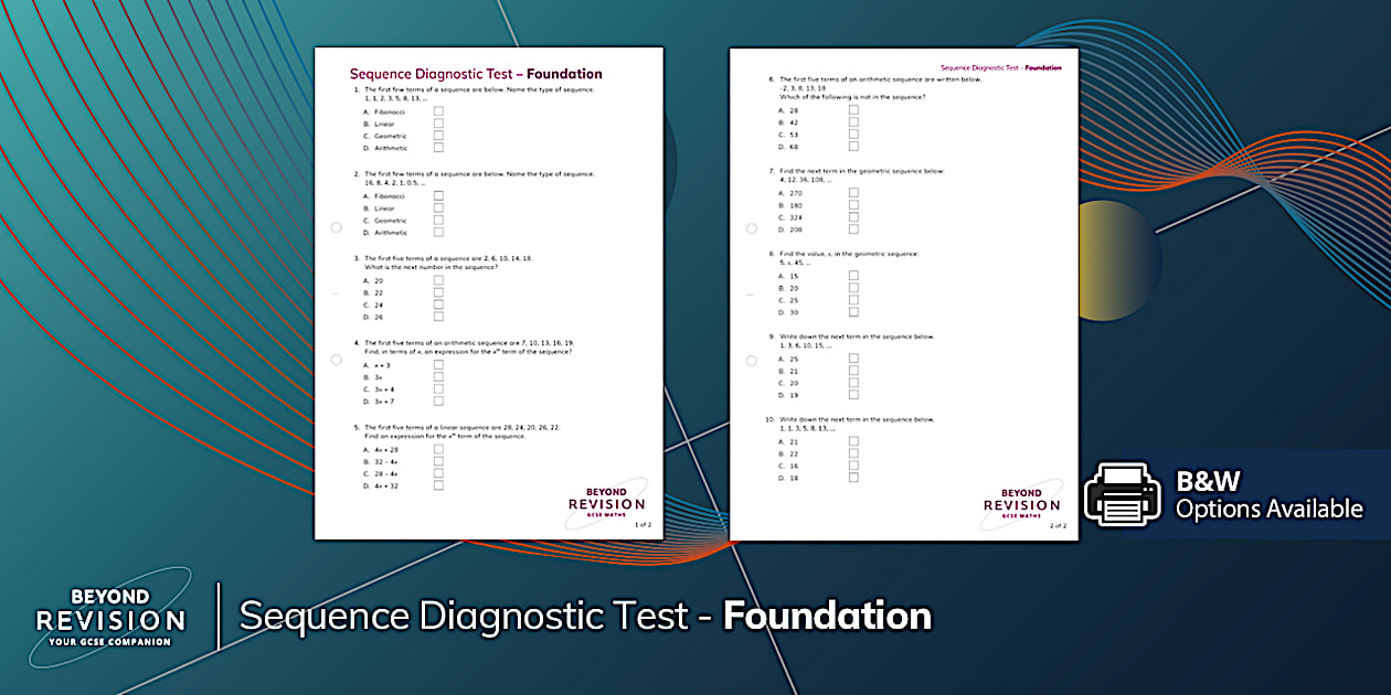 👉 Sequence Diagnostic Test - Foundation (Teacher-Made)