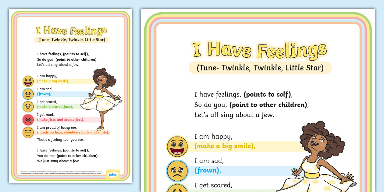 I Have Feelings Song (l'enseignant a fait) - Twinkl