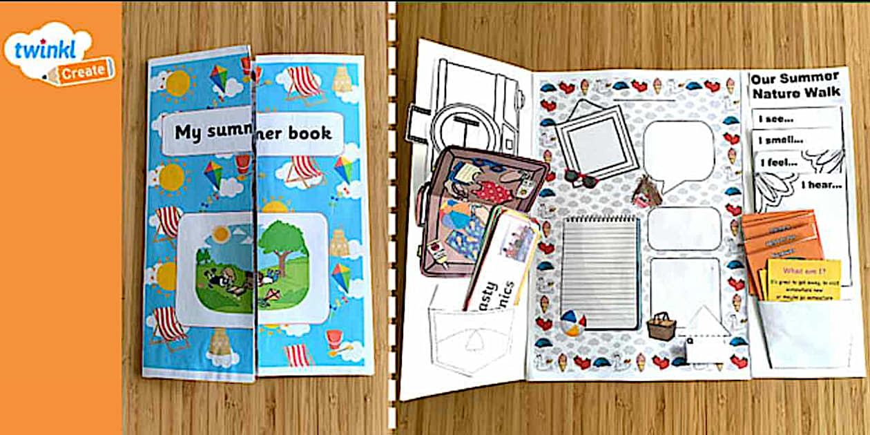 夏のラップブック 英語の作成 My Summer Lapbook English Craft