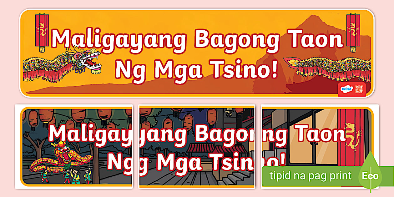 Maligayang Bagong Taon Ng Mga Tsino Banner | Twinkl - Twinkl