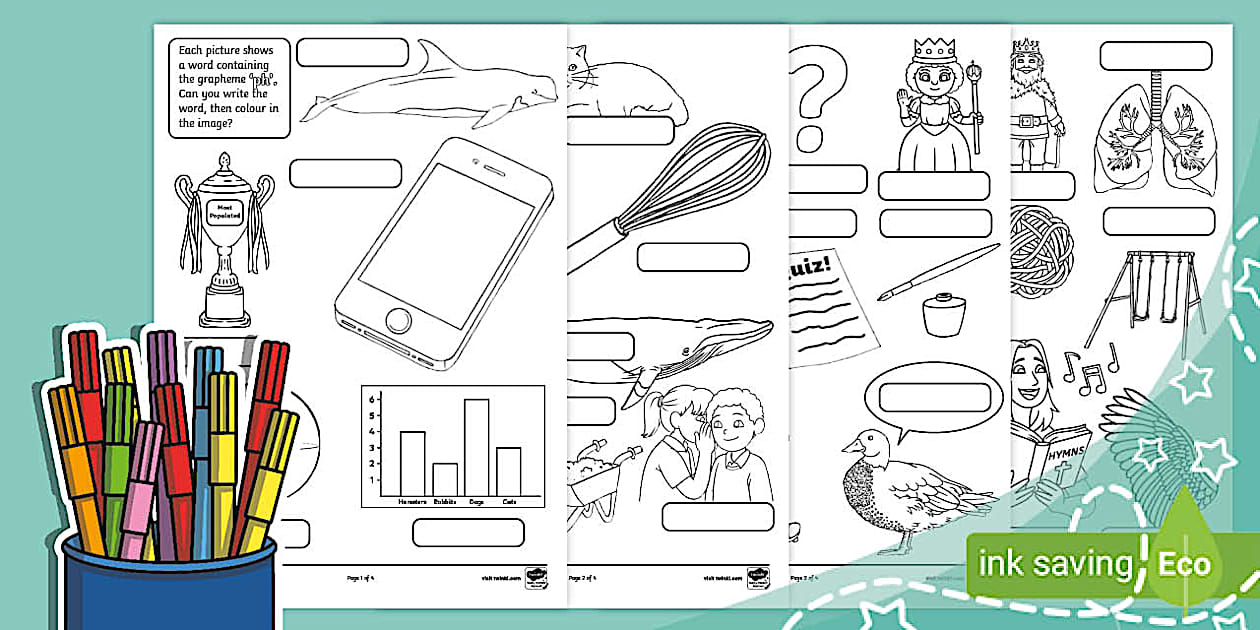 Phonics Colouring Pack (Hecho por educadores) - Twinkl