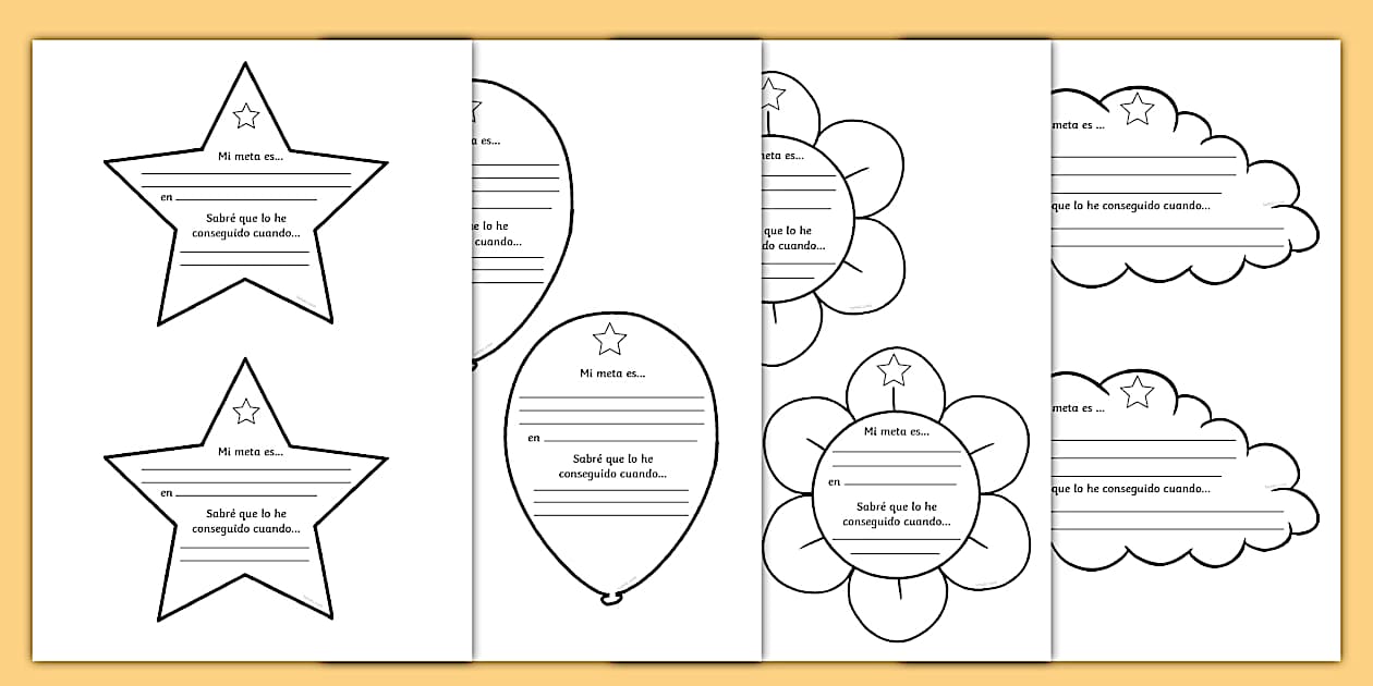 Recortables: Mis metas (teacher made) - Twinkl