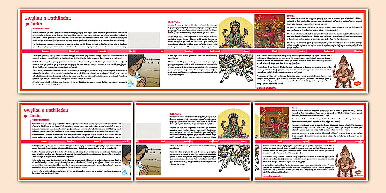 Llinell Amser Arddangos Gwyliau a Dathliadau yn India