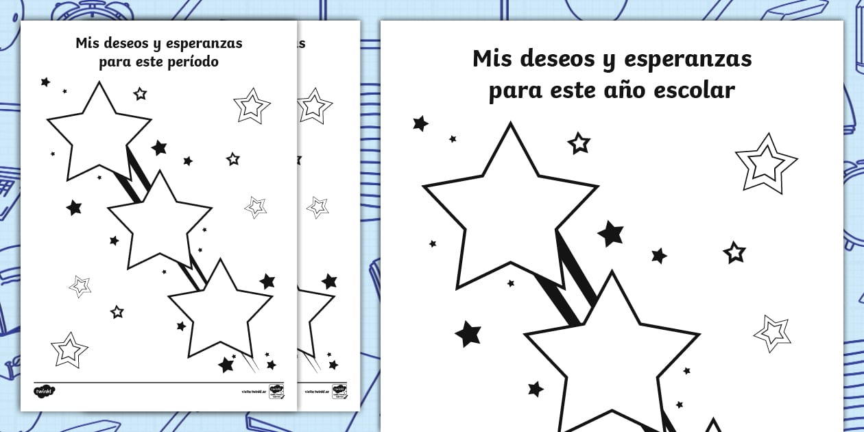 Mis deseos y esperanzas para este año escolar - Twinkl