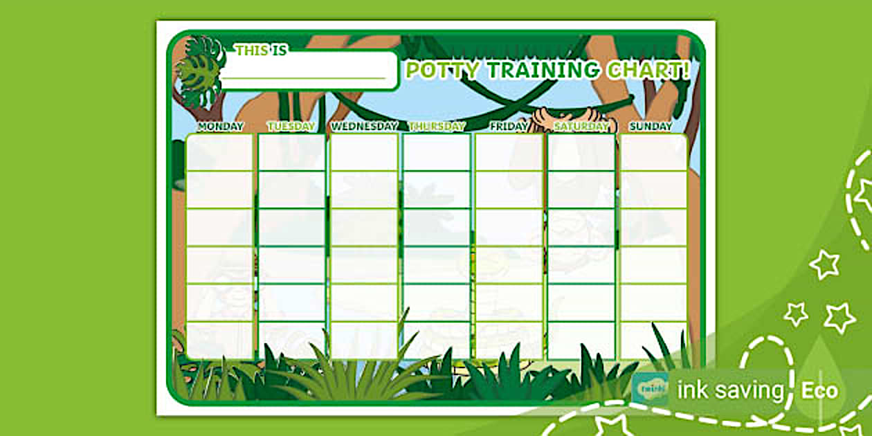 Jungle-Themed Potty Training Chart (teacher made) - Twinkl