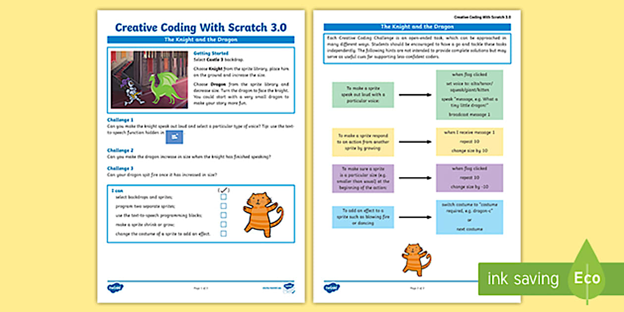 The Knight and the Dragon Scratch Worksheet - Twinkl