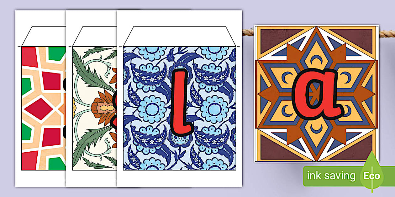 Islamic Tiles - Bunting (teacher made) - Twinkl