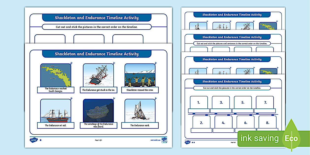 Shackleton and Endurance Timeline Activity (teacher made)