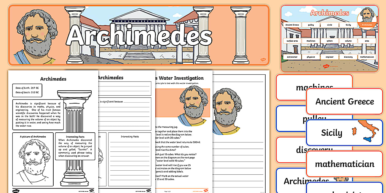 F-2 Archimedes Activity Pack (teacher made) - Twinkl