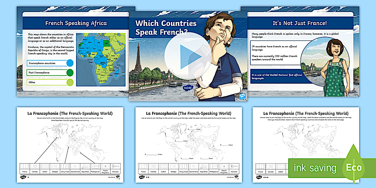 KS2 French-Speaking Countries Information and Activity Pack