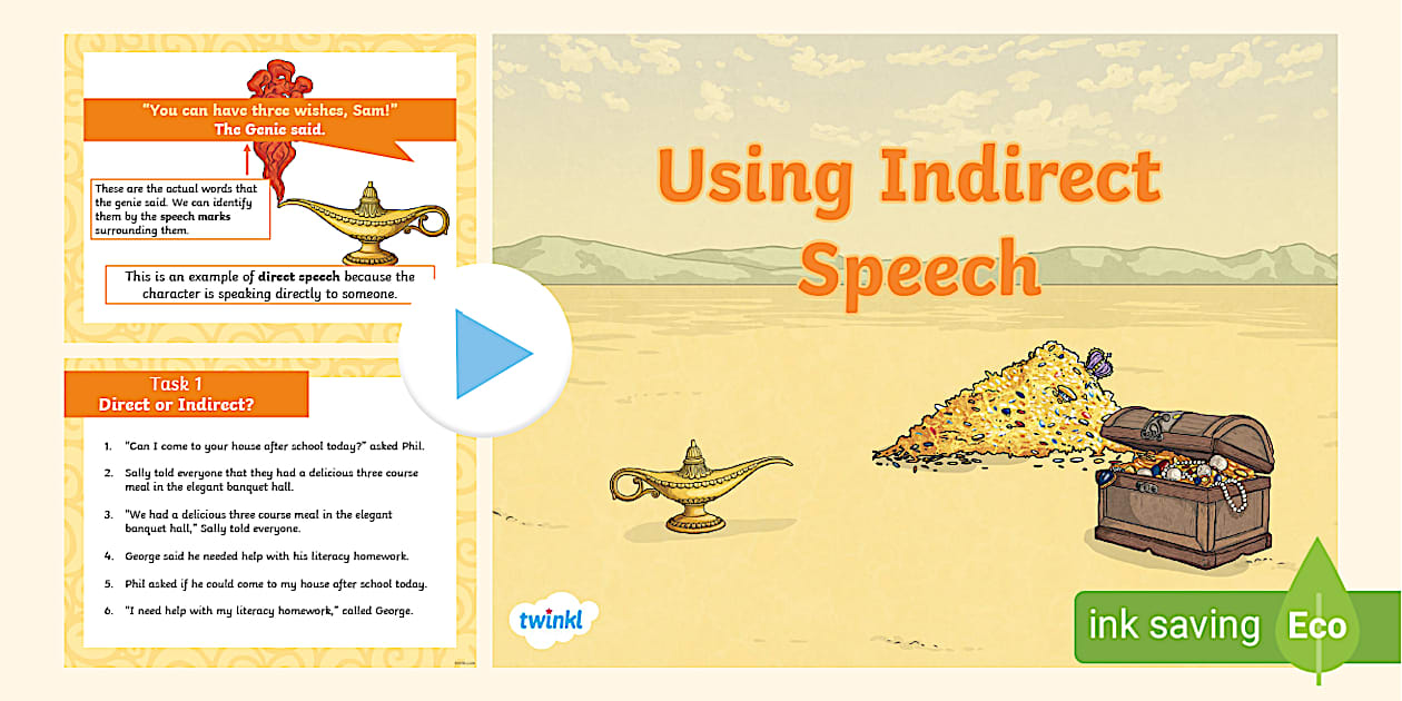 Using Indirect Speech PowerPoint | Indirect Speech Quotes