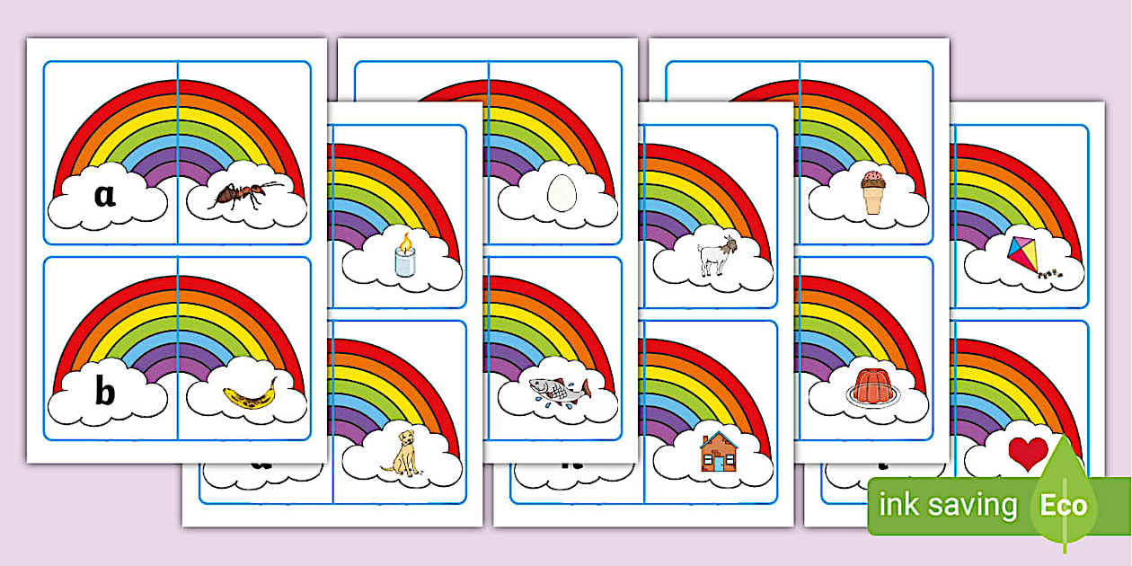 Rainbow Alphabet Puzzle (teacher made) - Twinkl