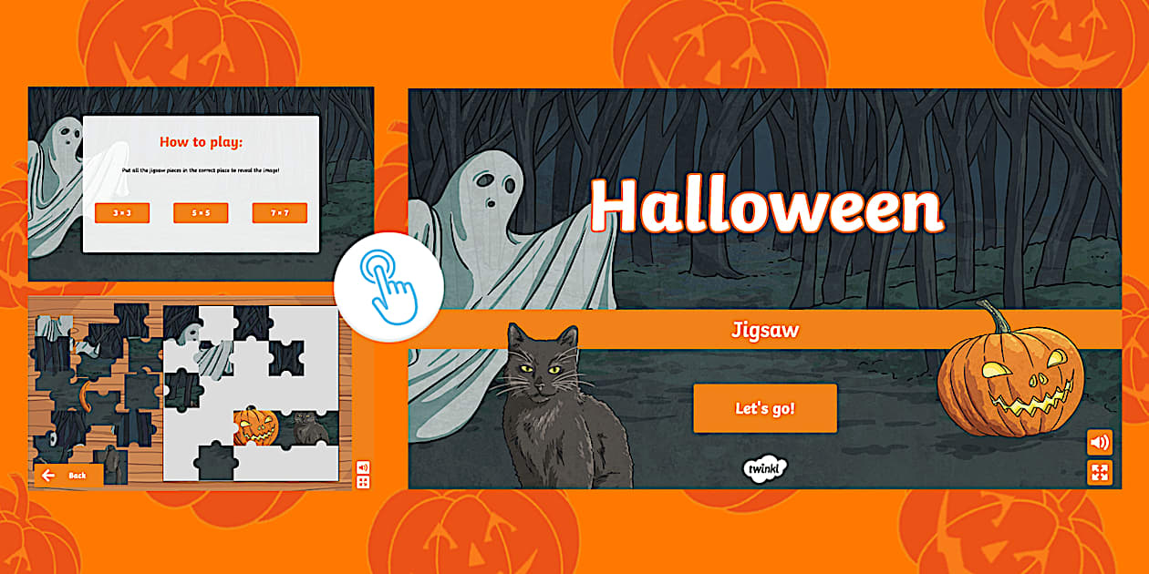 KS2 Halloween Interactive Jigsaw (Teacher-Made) - Twinkl