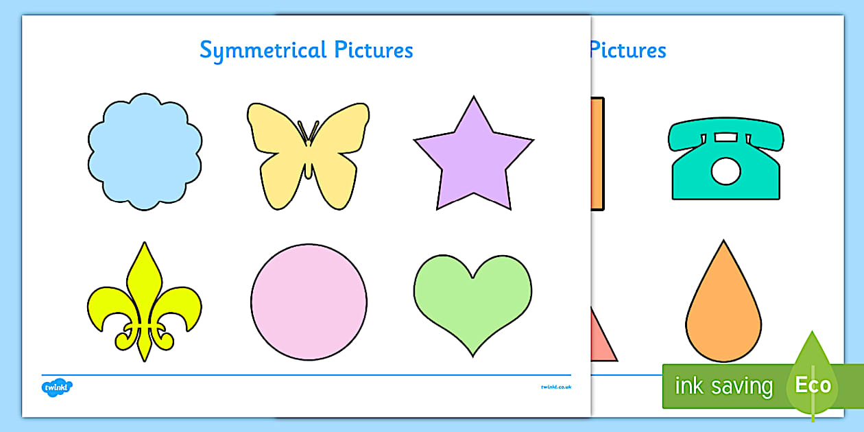 Symmetrical Pictures Pack - teaching Resource (teacher made)