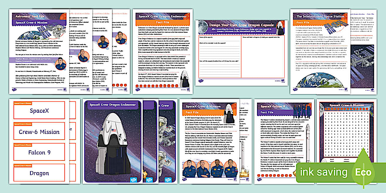 SpaceX Crew-6 Mission Resource Pack (teacher made) - Twinkl