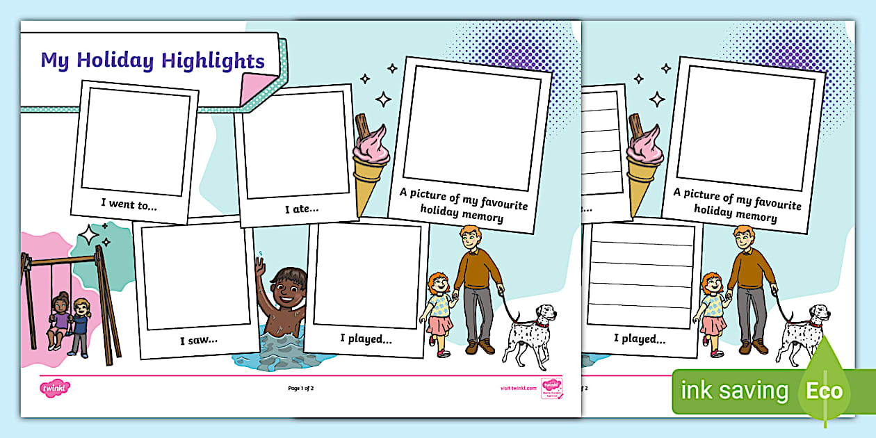 KS1 My Holiday Highlights (teacher made) - Twinkl