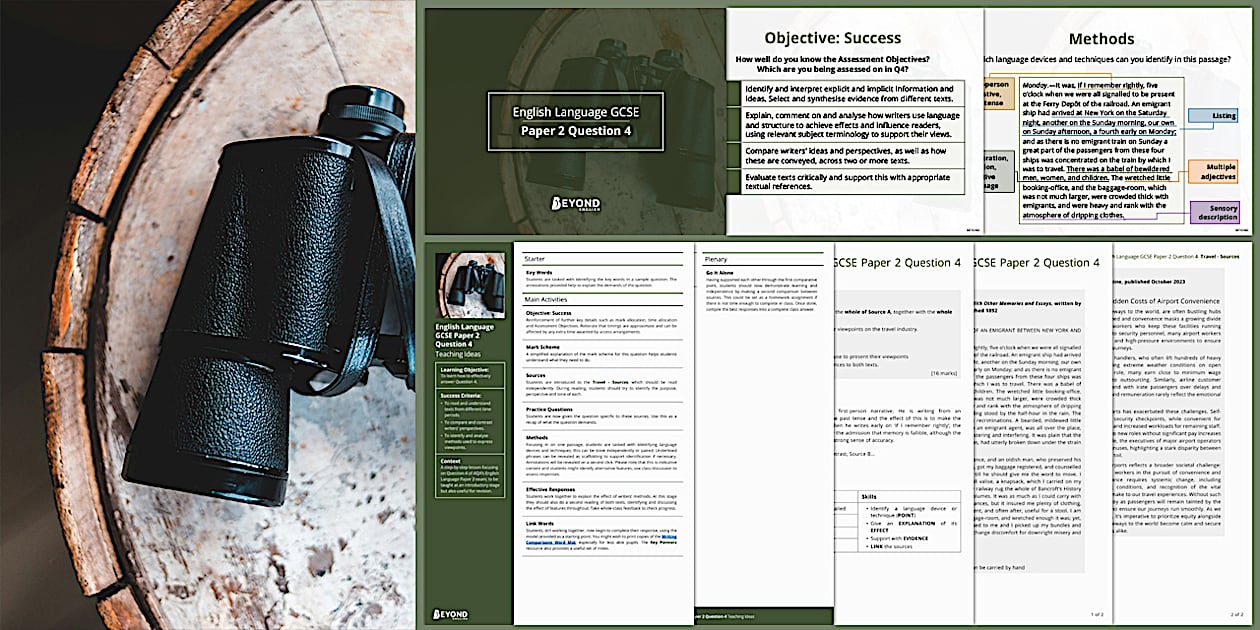 AQA English Language Paper 2 Question 4 Lesson Pack - Twinkl