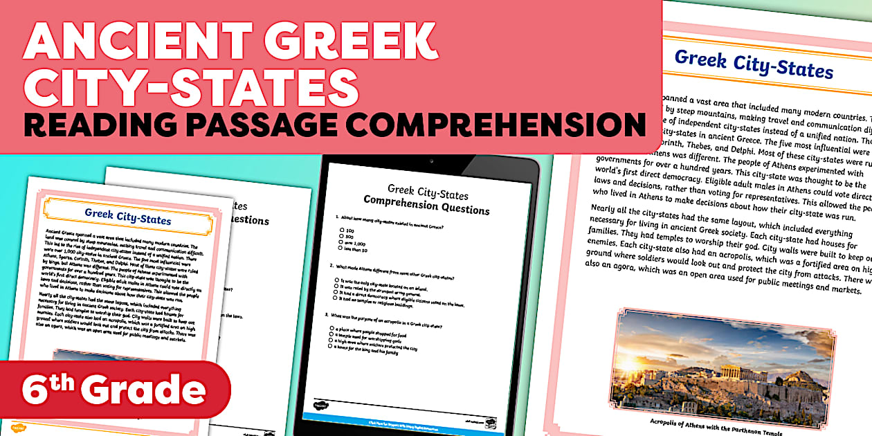 Sixth Grade Ancient Greek City-States Reading Comprehension