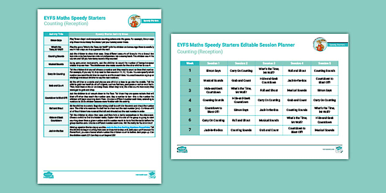 EYFS Maths Speedy Starters: Counting (Reception) - Twinkl