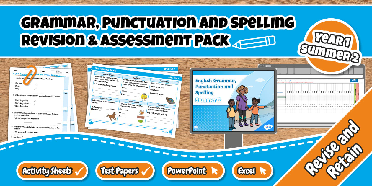 Year 1 Summer 2 Grammar, Punctuation and Spelling Pack