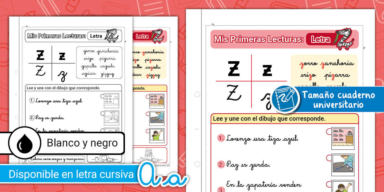 Primeras | Lecturas | Letra | Z | (teacher made) - Twinkl