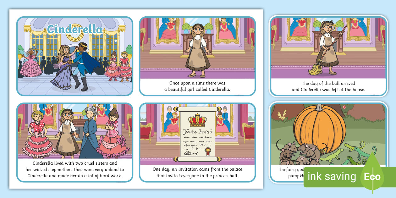 The Story of Cinderella | Cinderella Story Sequencing