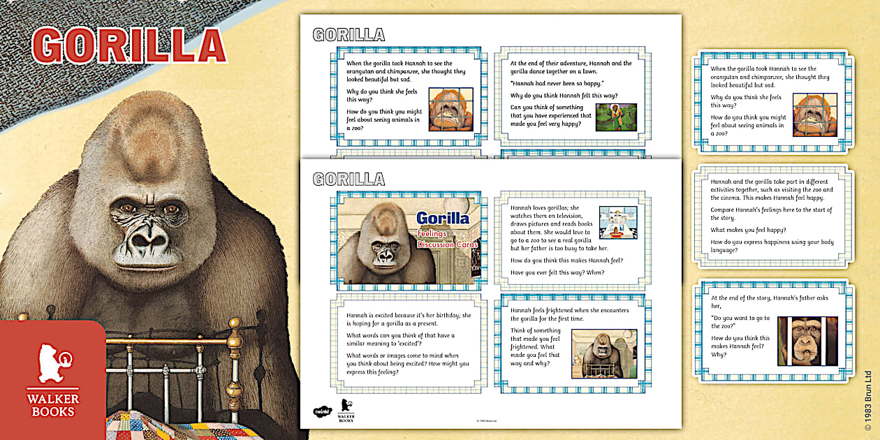 FREE! - Gorilla: Feelings Discussion Cards (teacher made)