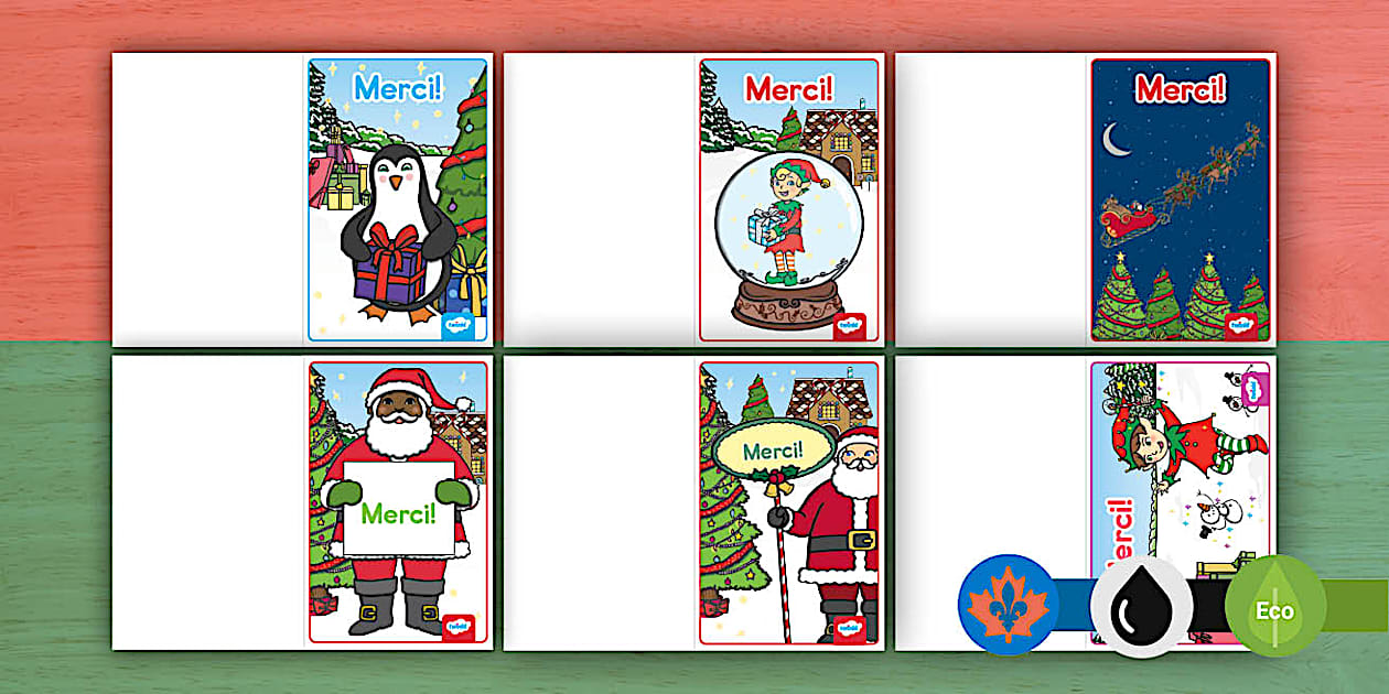 Holiday Thank You Cards French