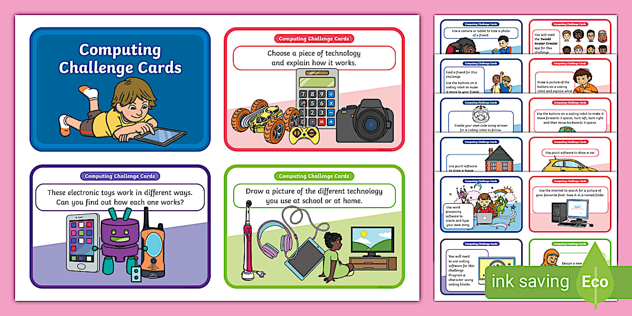 Computing Challenge Cards (teacher made) - Twinkl