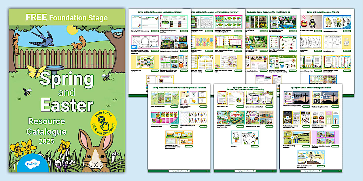 FREE Foundation Stage Spring and Easter Resource Catalogue
